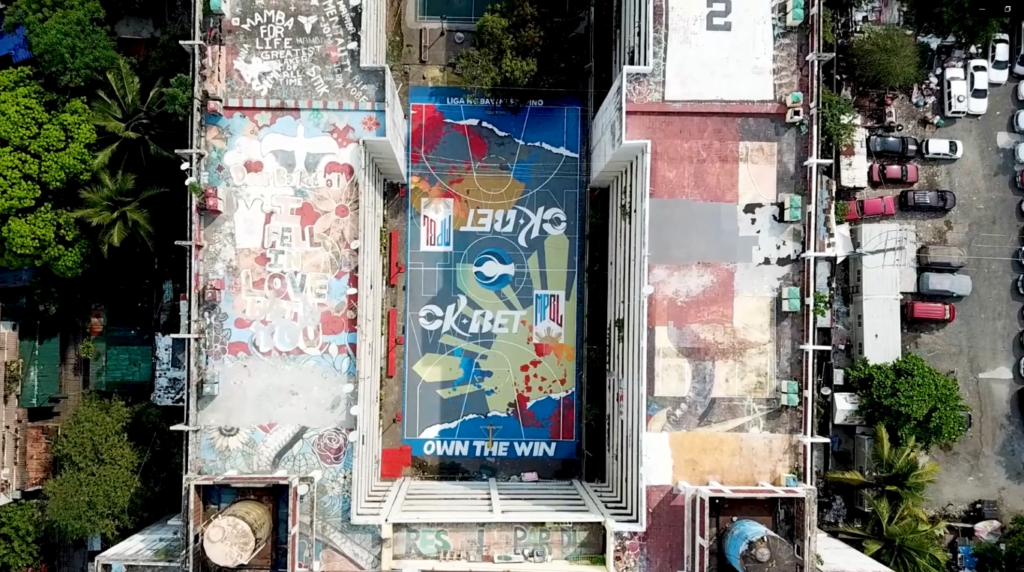 The OKBet x MPBL Tenement Court Mural unveiled last June 12 at the ...